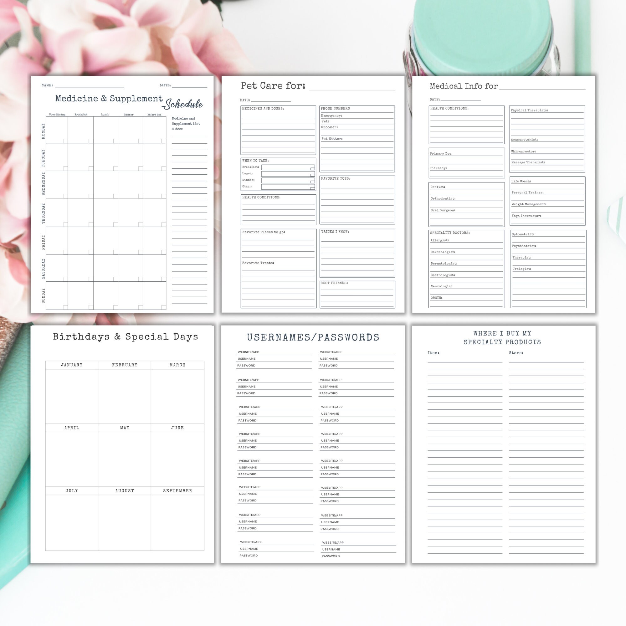Teen & Tween Daily Planner: Printable Journal, Budget, Affirmations ...