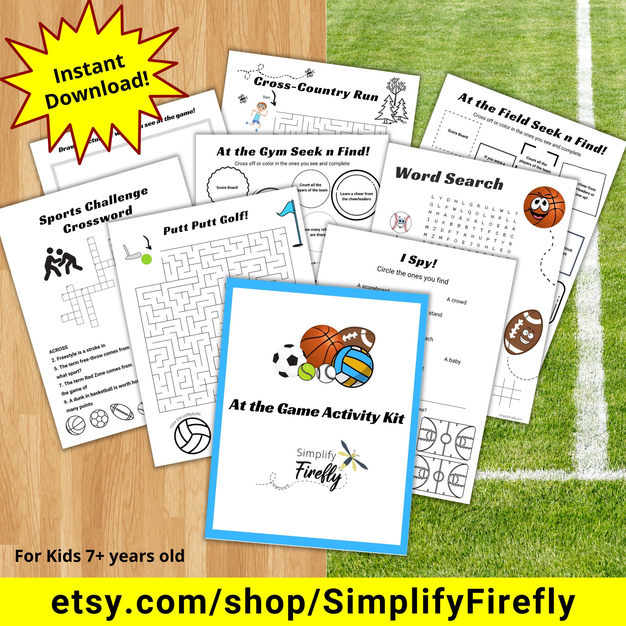 Sports Activity Kit for Kids: Puzzles, Mazes, Word Search (digital ...