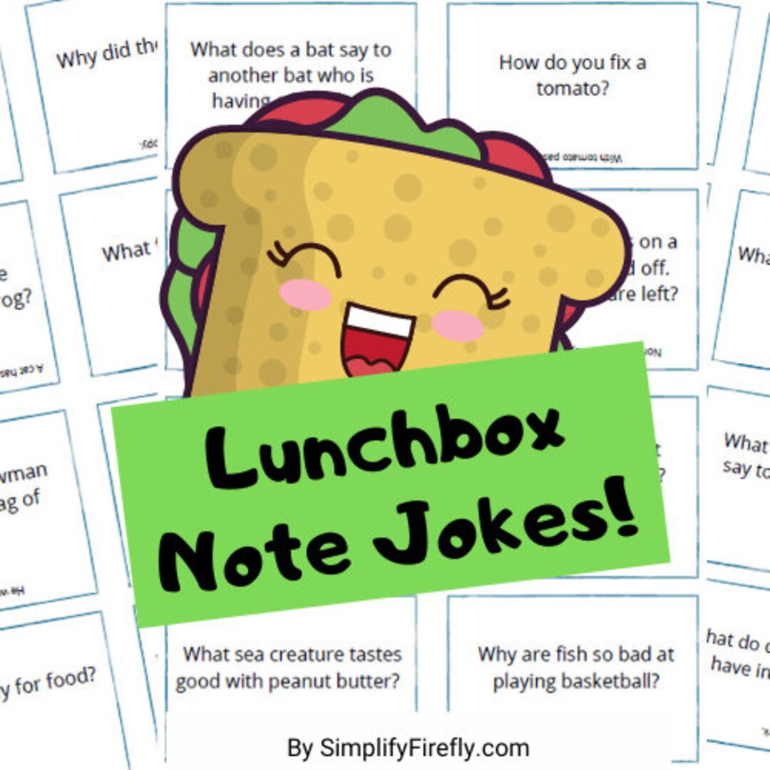 Lunchbox Note Jokes Lunchbox Notes for Kids Jokes for Kids - Etsy