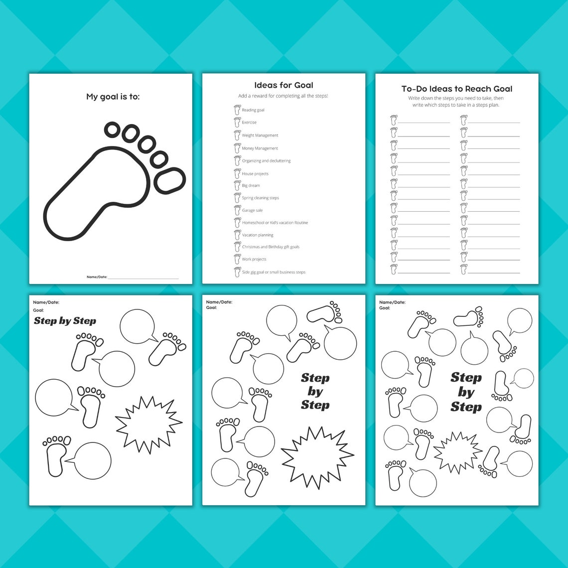 Step by Step Guide, Mind Map for Kids, Chore Chart, To-do List for Kids ...