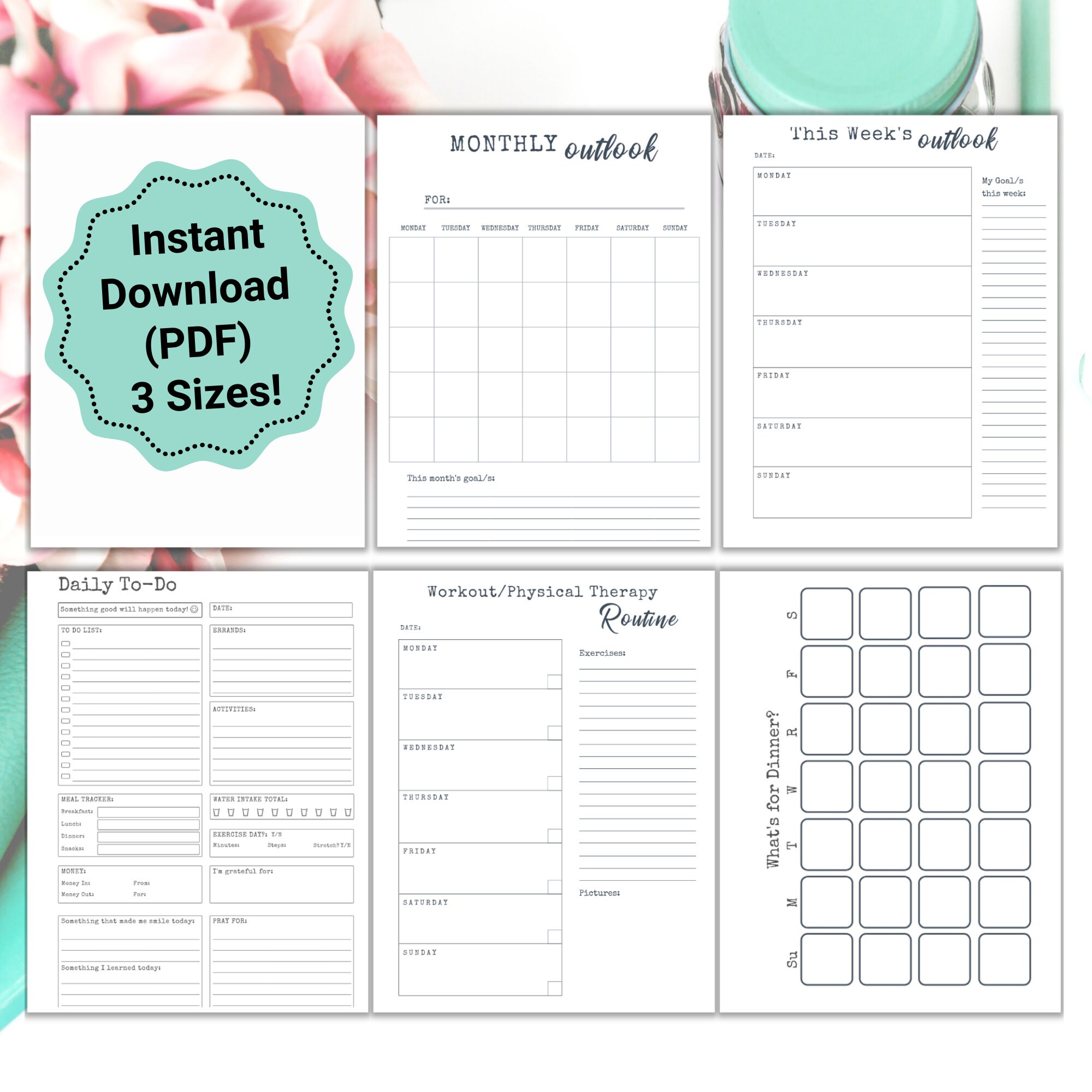 Teen & Tween Daily Planner: Printable Journal, Budget, Affirmations ...