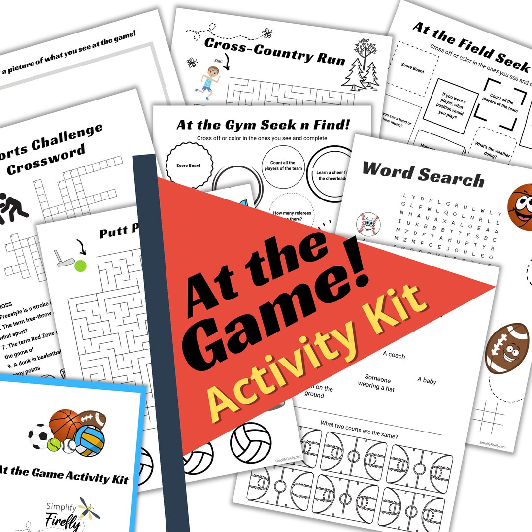 Sports Activity Kit for Kids: Puzzles, Mazes, Word Search (digital ...