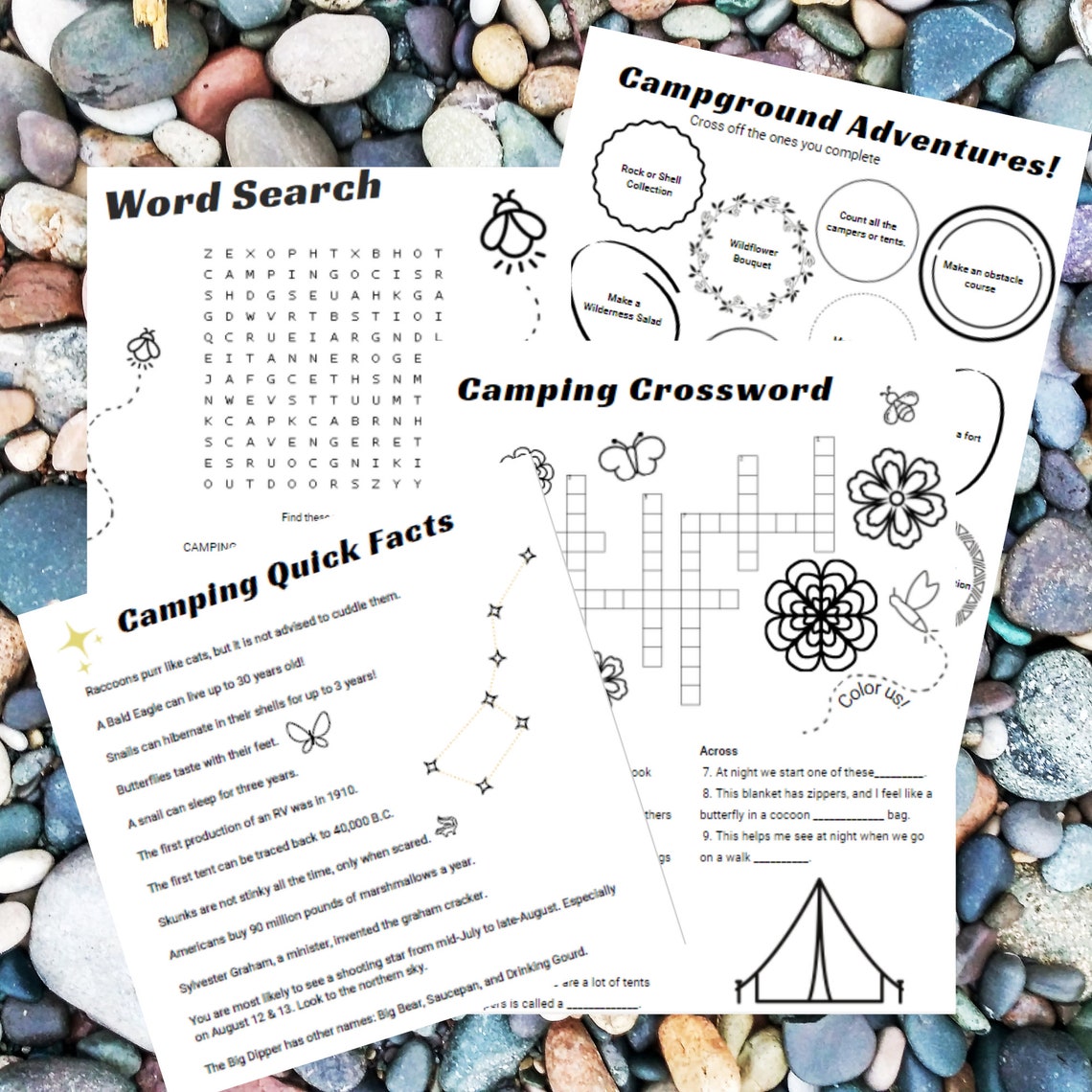 Outdoor Activity Ideas for Kids! Camping Games, Camp Printable, Camping ...
