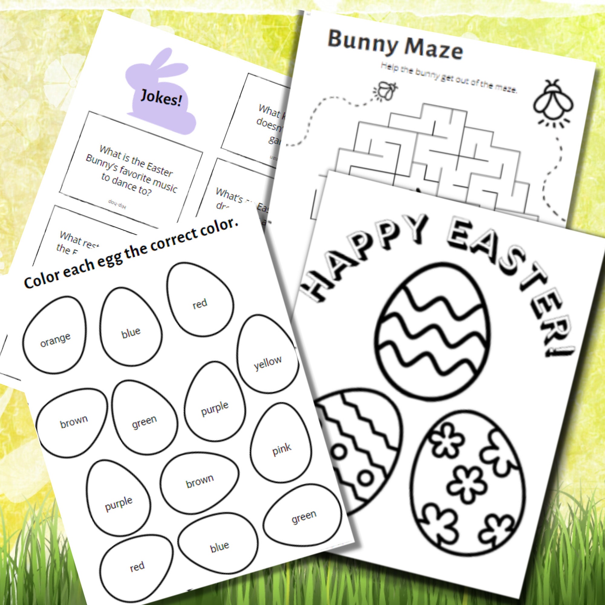Easter Printable Kindergarten Sheets, Easter Printables for Kids ...