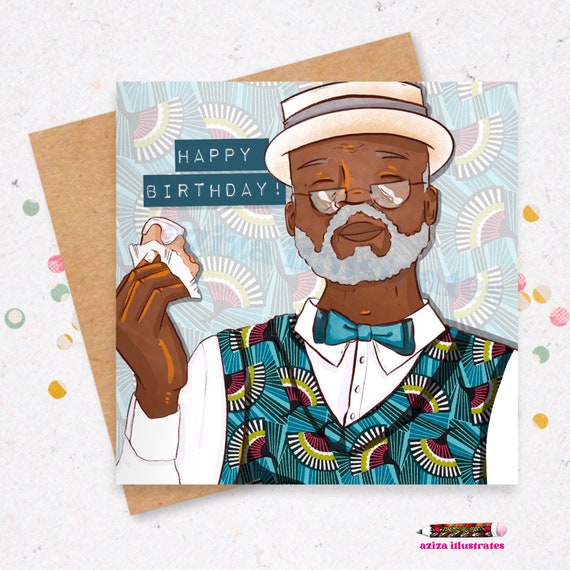 Black Man Card Man Card Black Greeting Card | Etsy