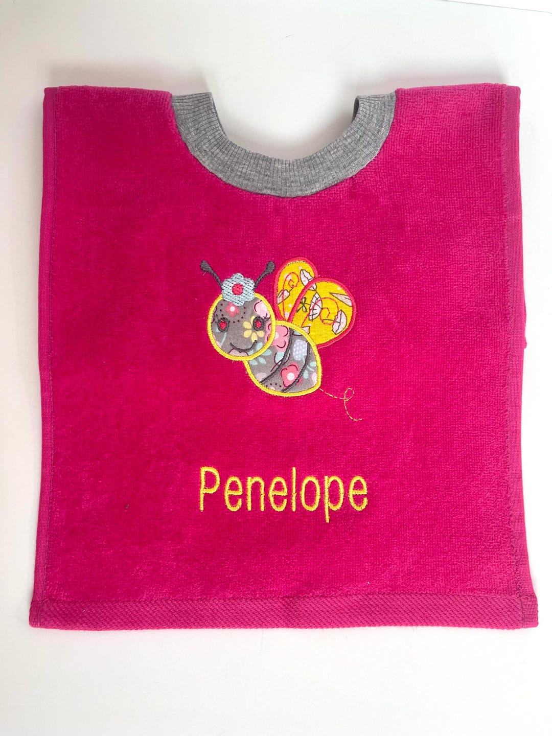 Bee Personalized Pullover Bib,boy Baby, Baby Girl,hemmed Toddler Towel ...