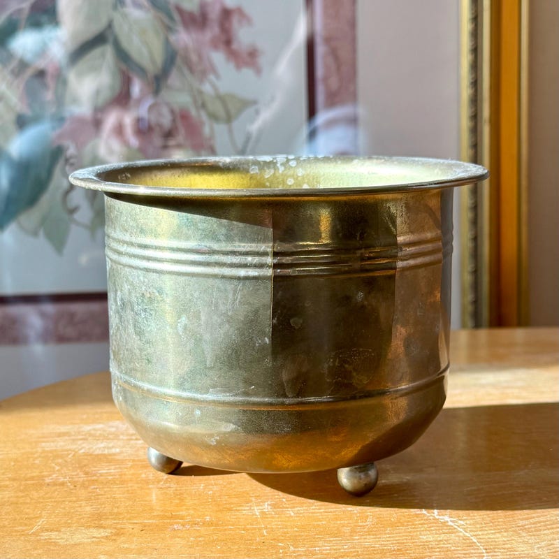 Small Brass Cachepots - Etsy