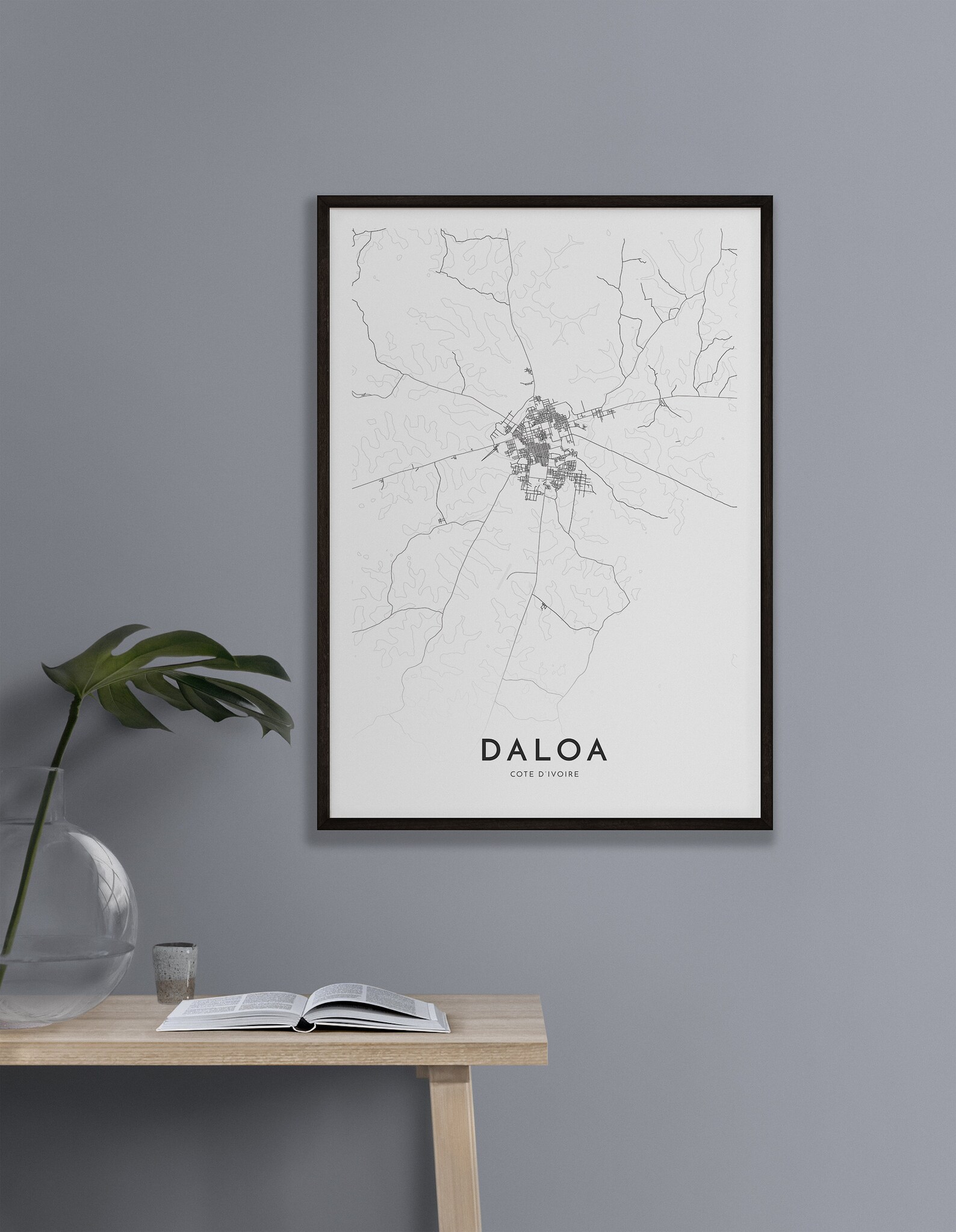 Daloa map Daloa Cote D'ivoire city map print map | Etsy