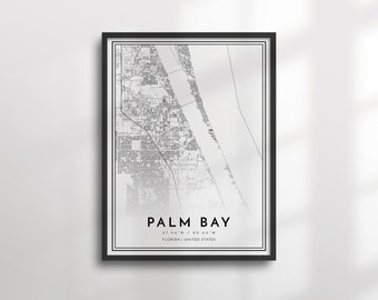 Palm Bay Florida Map - Etsy