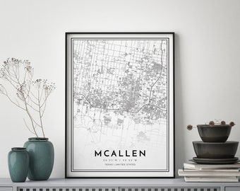 Mcallen Map Poster - Etsy