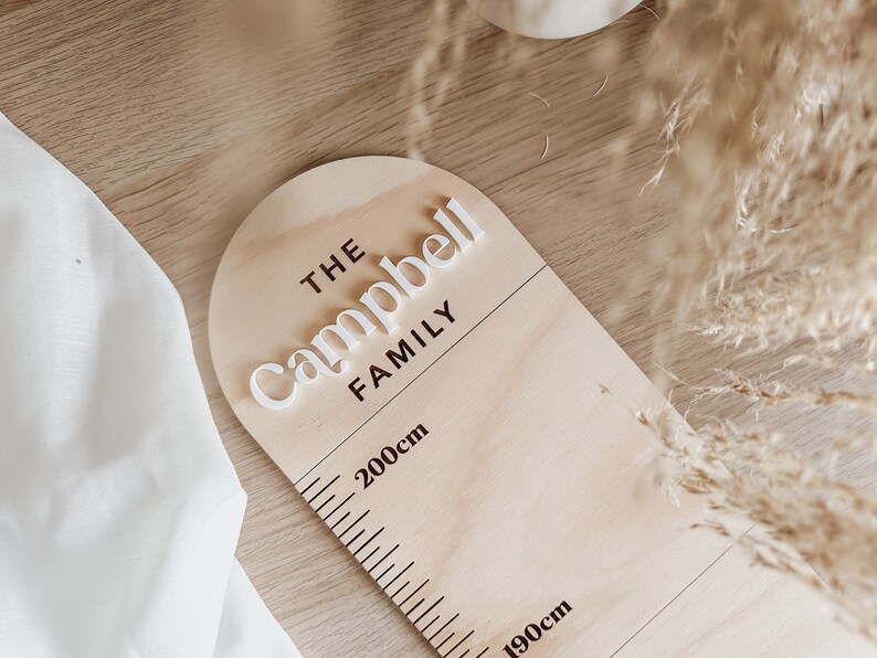 Personalised Growth Chart Family Height Height Ruler - Etsy