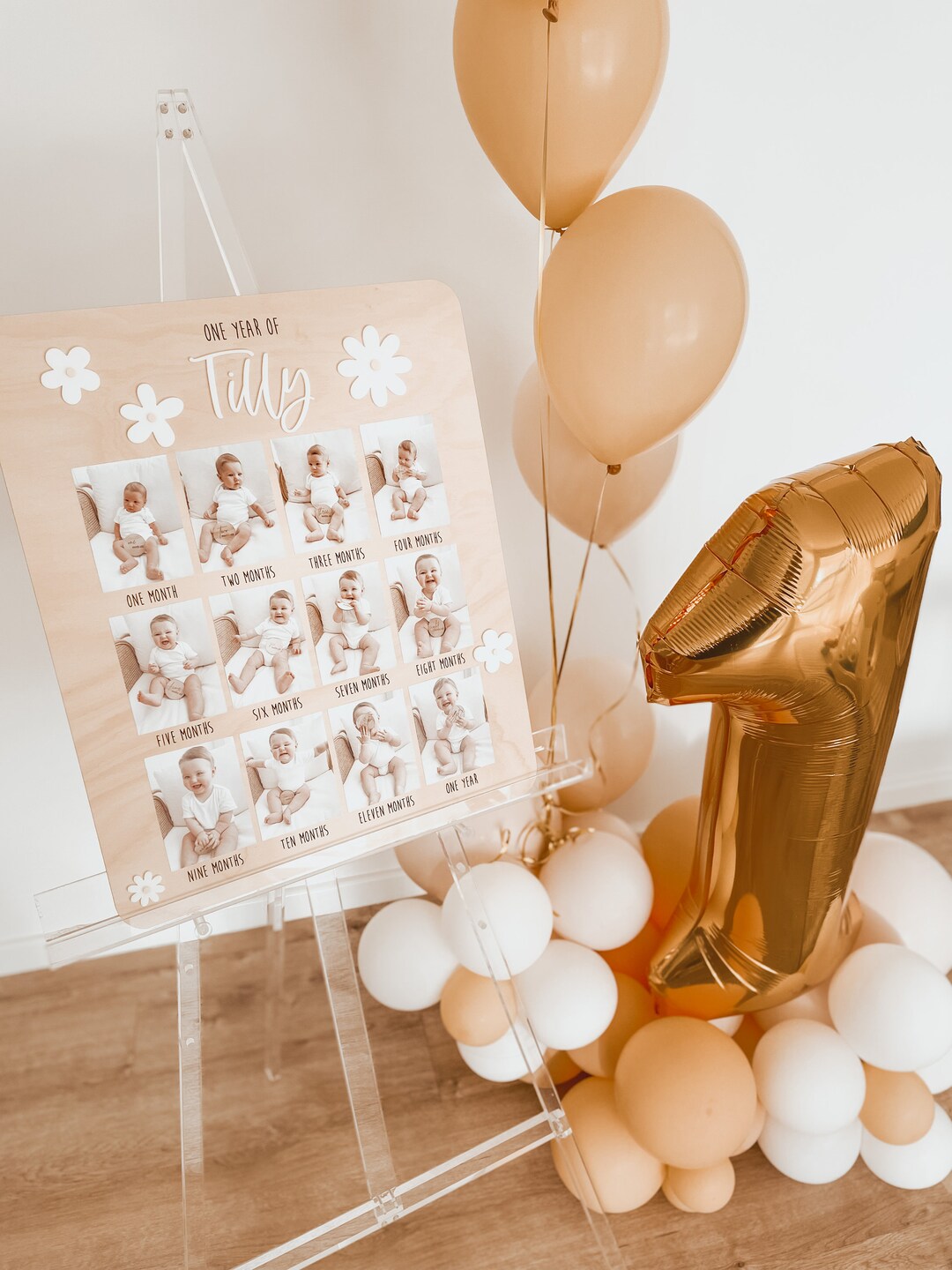 First Birthday Board Birthday Board Photo Board Event - Etsy