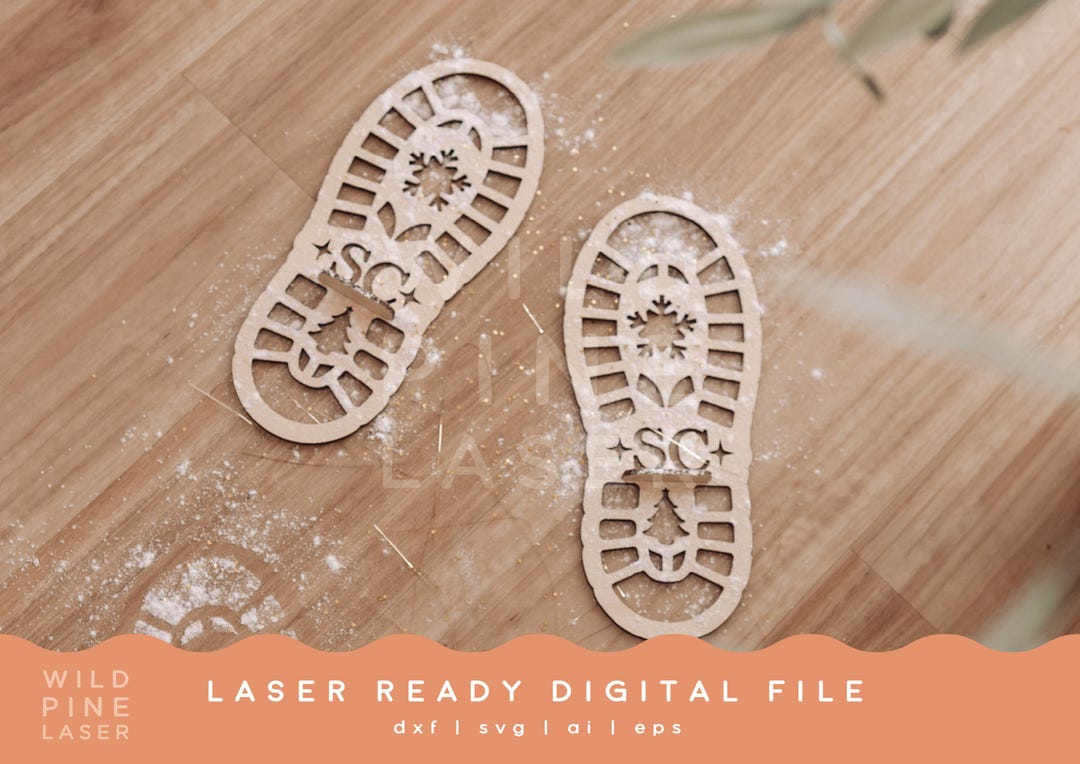Santa Feet Print SVG Christmas Svg Santa Footprint SVG Santa Feet Svg ...