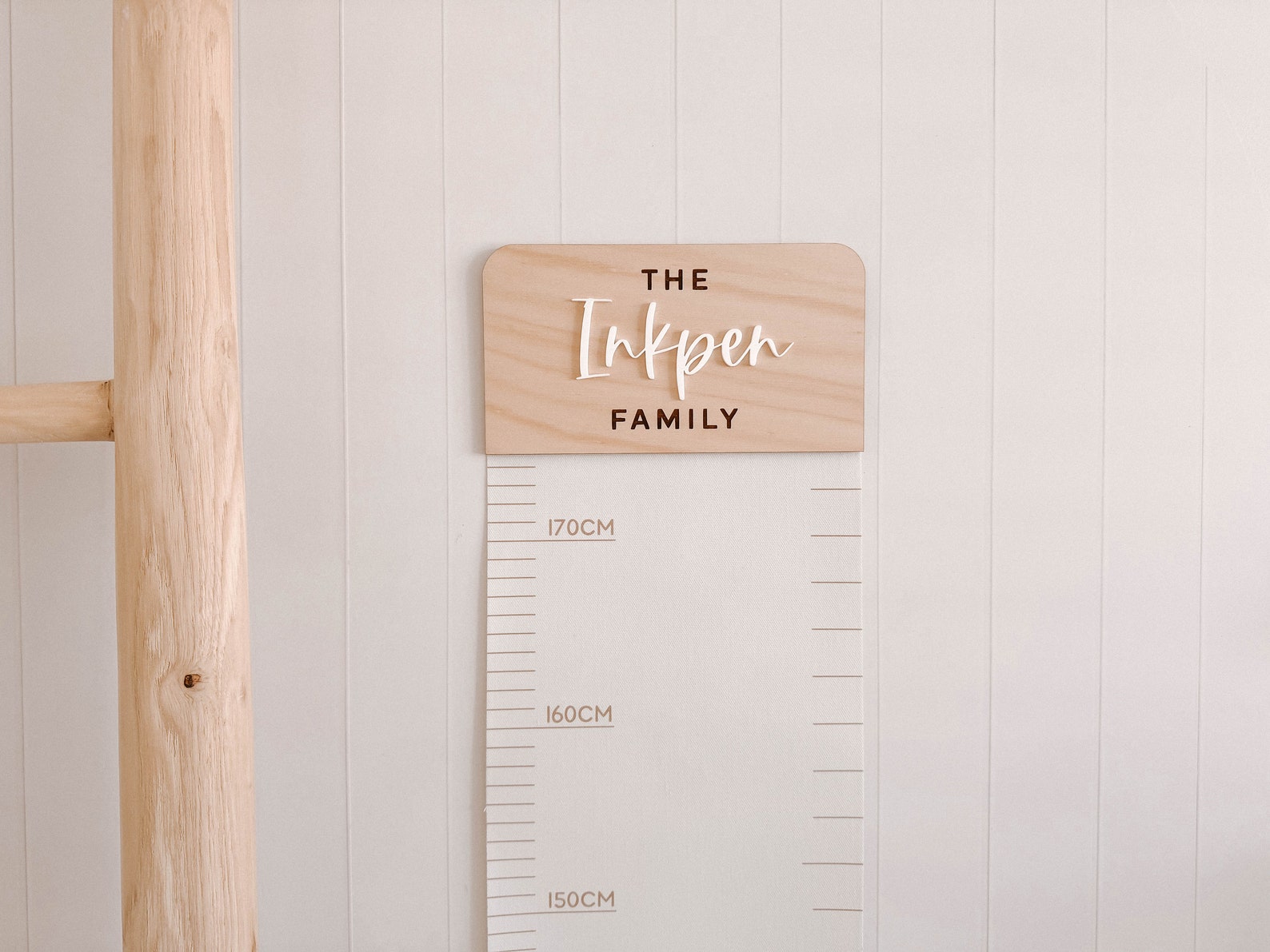 Personalized Family Growth Chart: Canvas Height Ruler, Fabric Growth ...