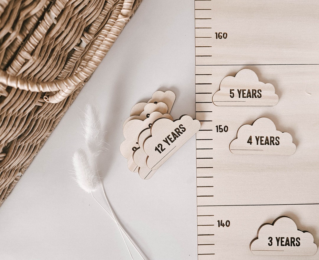 Growth Chart Age Markers - Height Chart - Growth Chart - Wooden Height Markers - Growth Chart ...