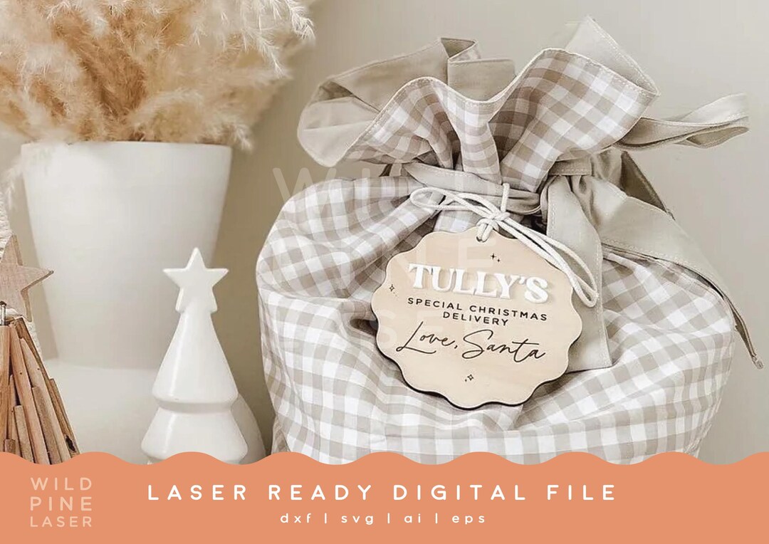 Santa Sack Tag SVG | Christmas Svg | Santa Sack SVG | Santa Bag Svg ...