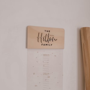 Personalized Family Growth Chart: Canvas Height Ruler, Wood or Acrylic ...