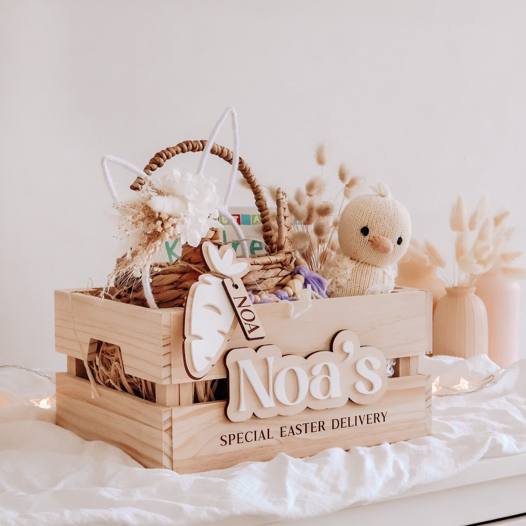 DELUXE Easter Crate Personalised Crate Easter Bunny Box Easter Box ...