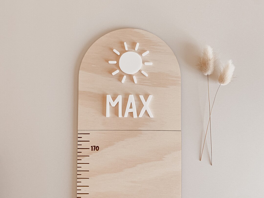 Personalised Growth Chart Family Height Ruler Personalised Wooden ...