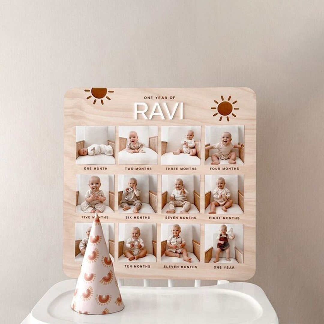 First Birthday Board | Birthday Board | Photo Board | Event Sign | Baby ...