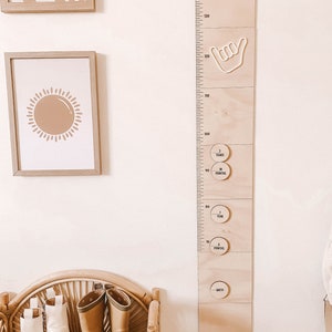 Personalised Growth Chart Peace Hang Loose Height Ruler Growth Record ...