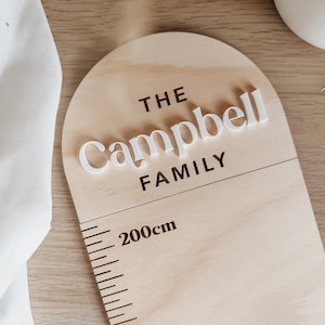 Personalised Growth Chart Family Height Height Ruler - Etsy