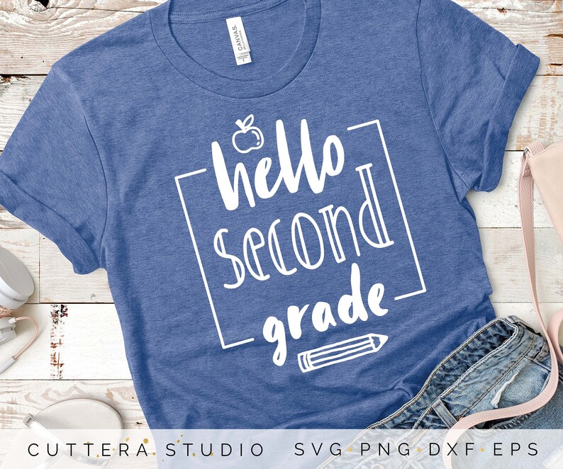 Hello Second Grade Svg School Svg Clip Art Teacher Svg - Etsy
