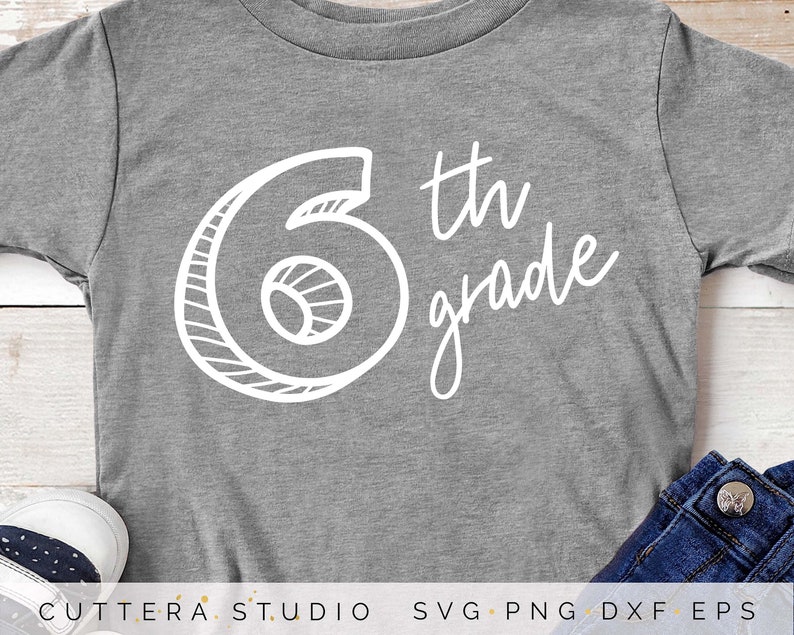 Sixth Grade Svg Back to School Svg, School Svg, Grade 6 Svg, Teacher ...