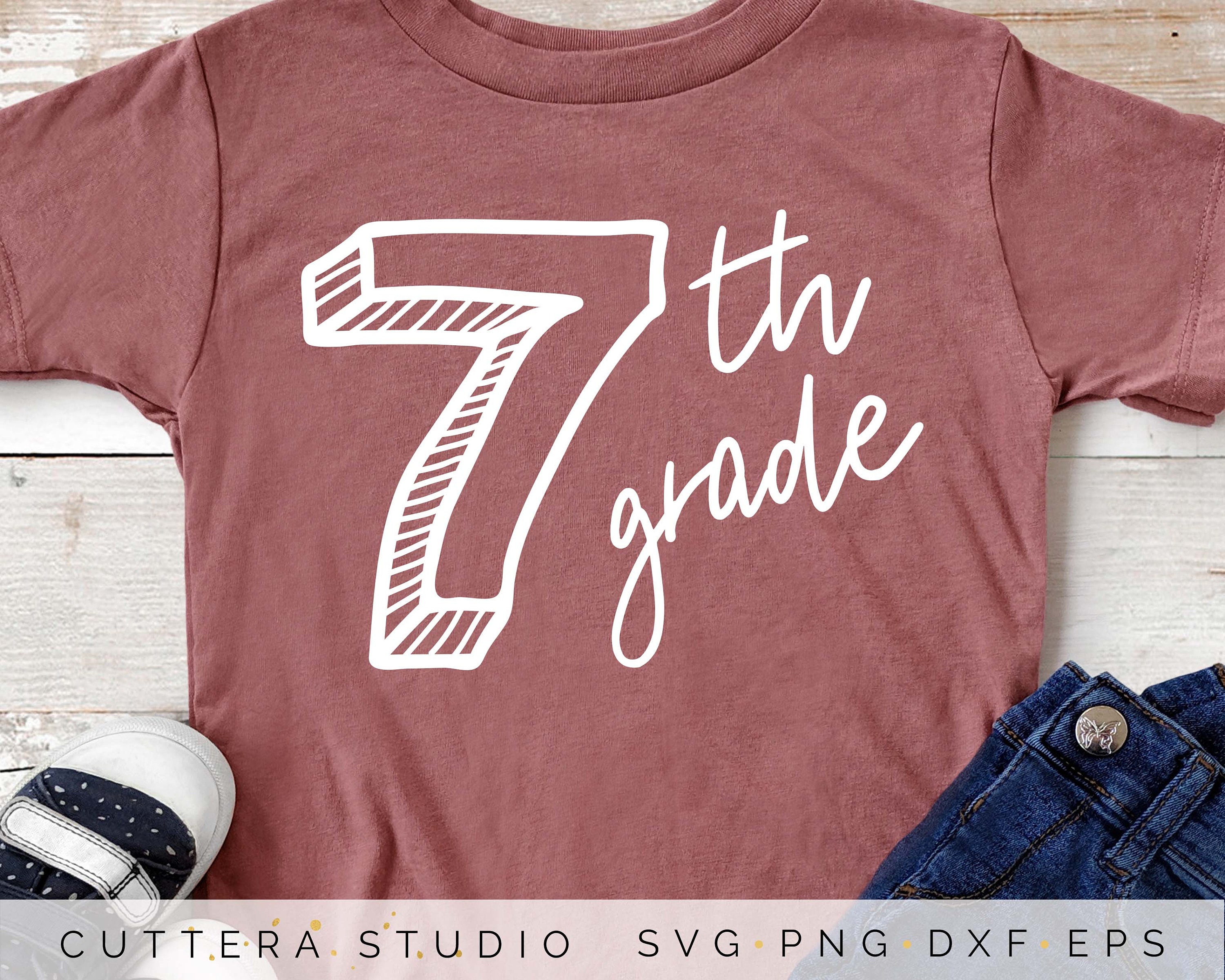Seventh Grade Svg Back to School Svg, School Svg, Grade 7 Svg, Teacher ...