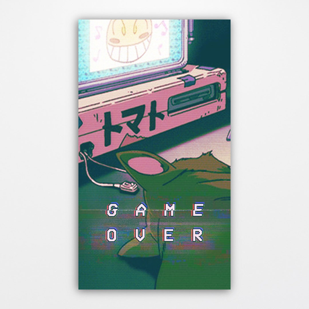 Game over - vaporwave Aesthetic Game Over Room Decor Gamer Wall Art ...