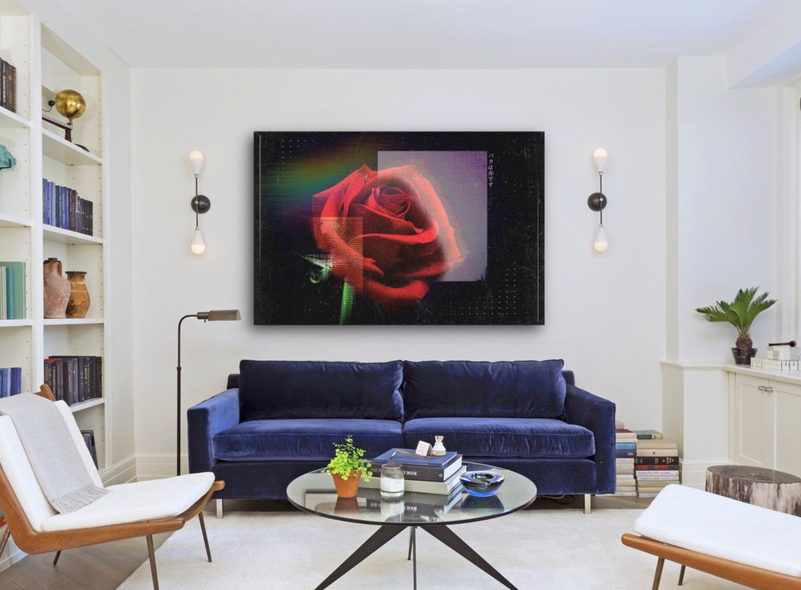 Fragments of time II - vaporwave Rose Aesthetic Room Decor Wall Art ...