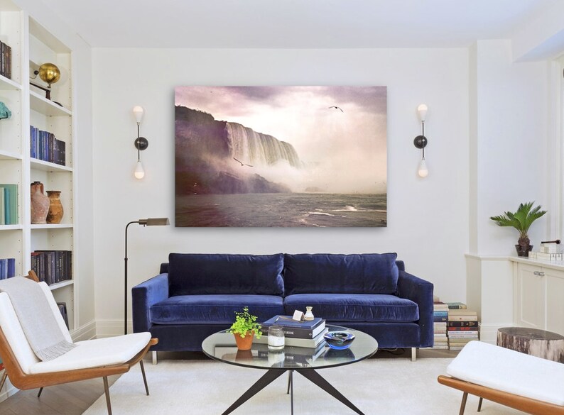 Ascension - vaporwave Aesthetic Waterfall Birds Room Decor Wall Art ...