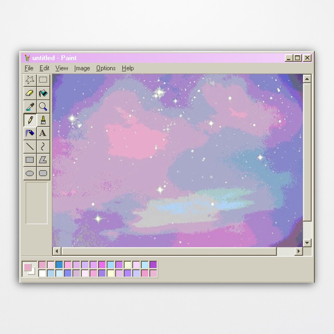 StarryskiesMS Paint Microsoft Windows 95 Vaporwave | Etsy