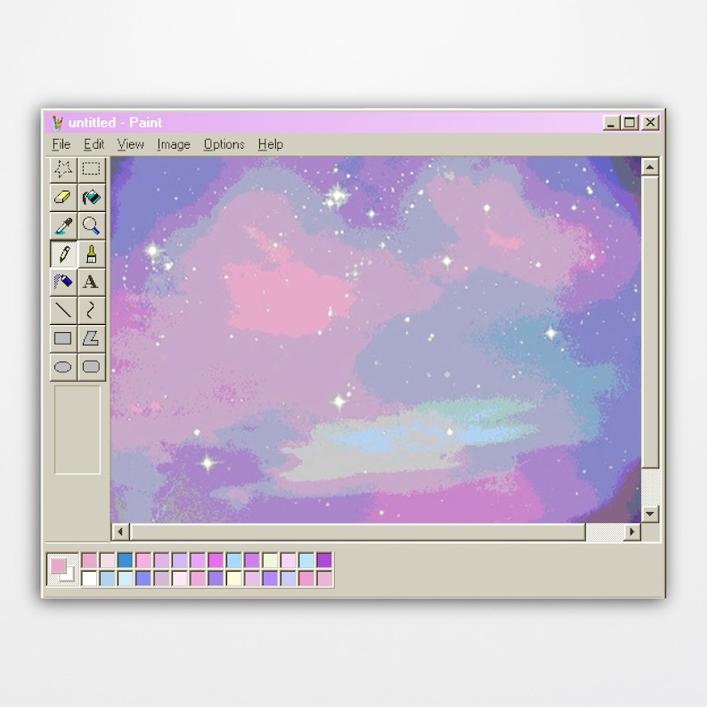 StarryskiesMS Paint Microsoft Windows 95 Vaporwave - Etsy