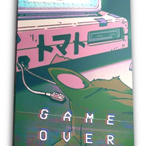 Game over - vaporwave Aesthetic Game Over Room Decor Gamer Wall Art ...