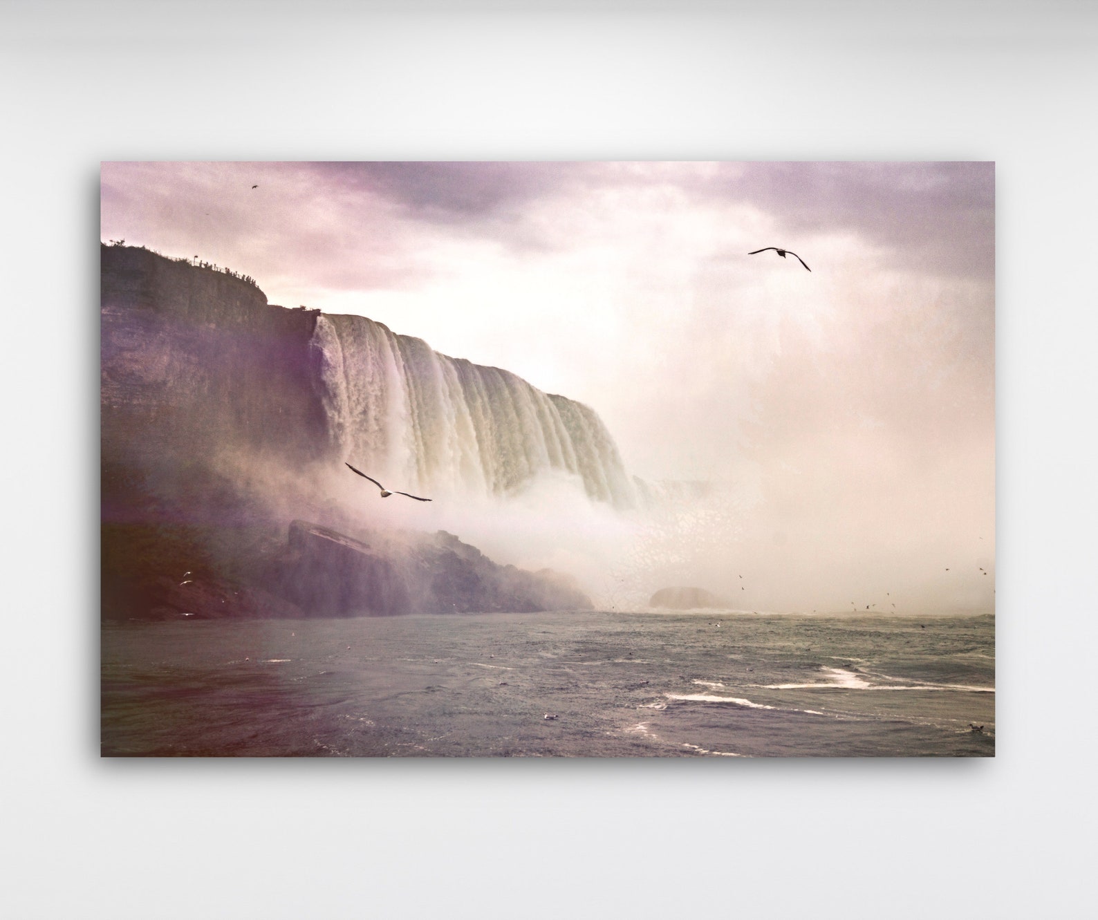 Ascension - vaporwave Aesthetic Waterfall Birds Room Decor Wall Art ...
