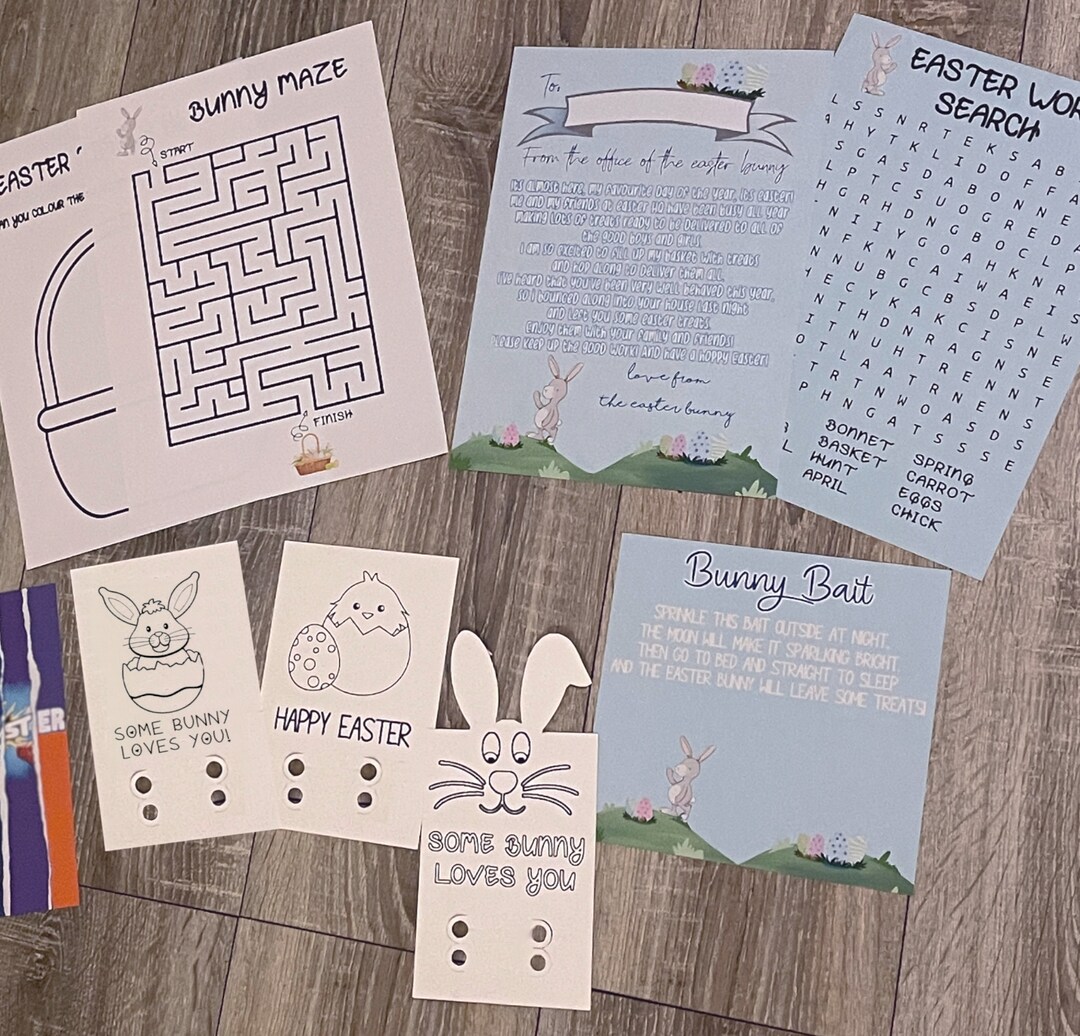 PRINTABLE Easter Egg Hunt Certificate Crayon Holder Bundle Letter ...