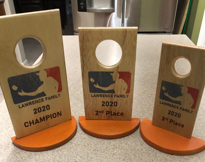 Customized Cornhole Trophies - Etsy