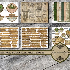 Vintage Botanical Field Notes Journal Kit - Etsy