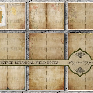 Vintage Botanical Field Notes Journal Kit - Etsy