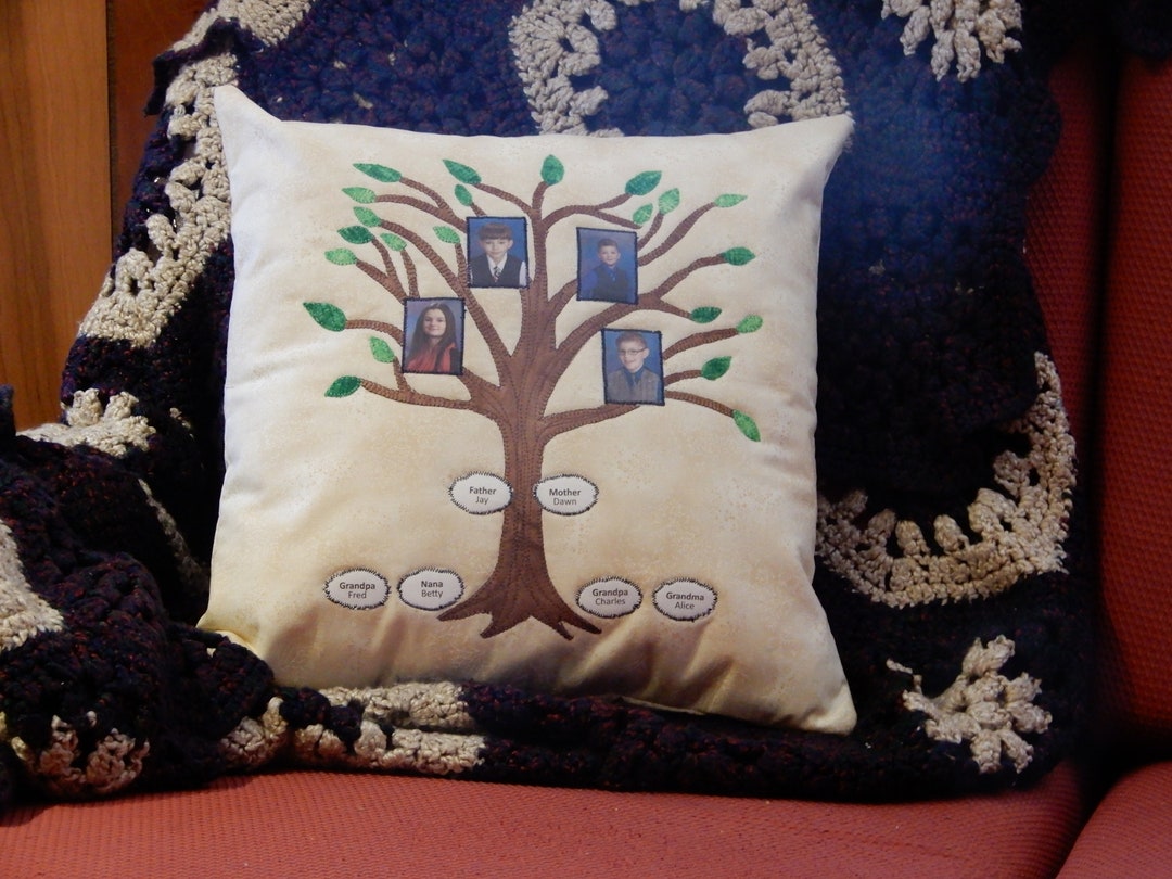 A Quilted Family Tree Pillow Pattern - Not a Finished Product - Etsy