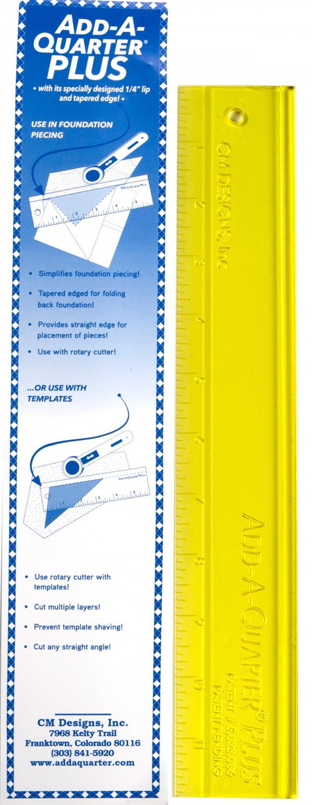 12-inch Add-a-quarter Ruler - Etsy