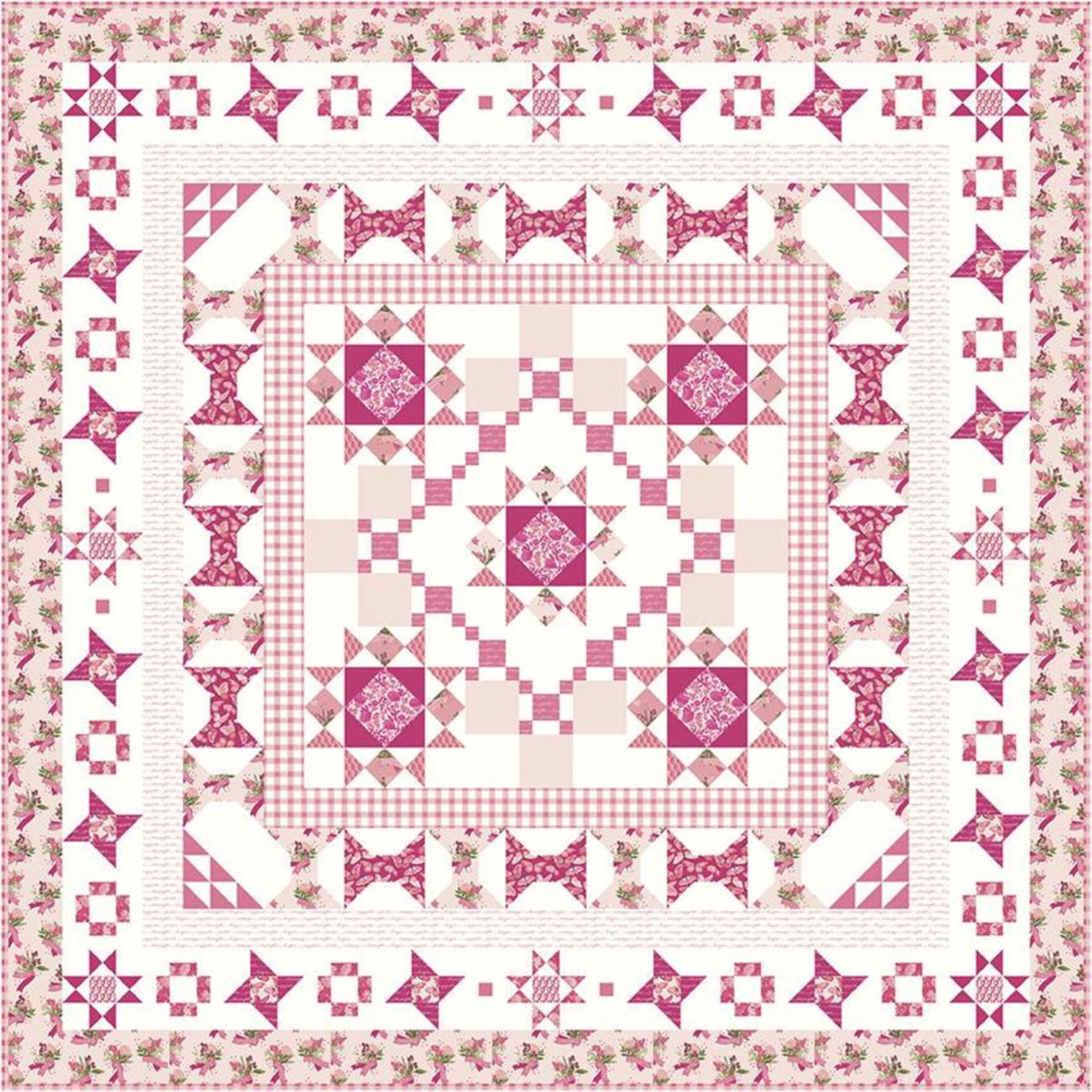 Riley Blake - Hope in Bloom Quilt Kit Featuring Hope in Bloom by ...