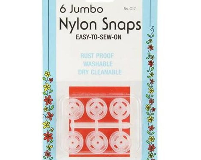 Collins - 6 Jumbo Nylon Snaps - Number 17 - Etsy