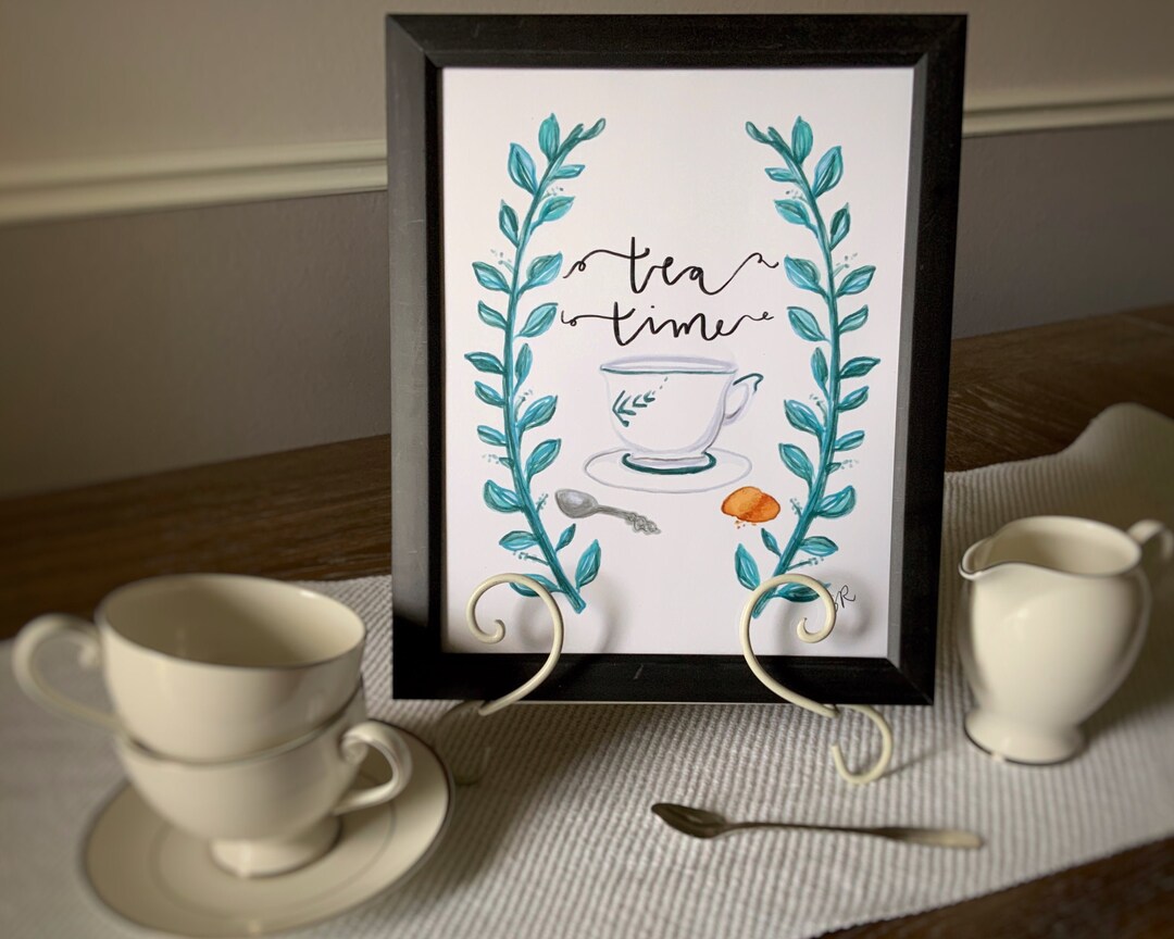 Tea Time - Hostess Gift - Tea Party - Digital Image - Wall Decor ...