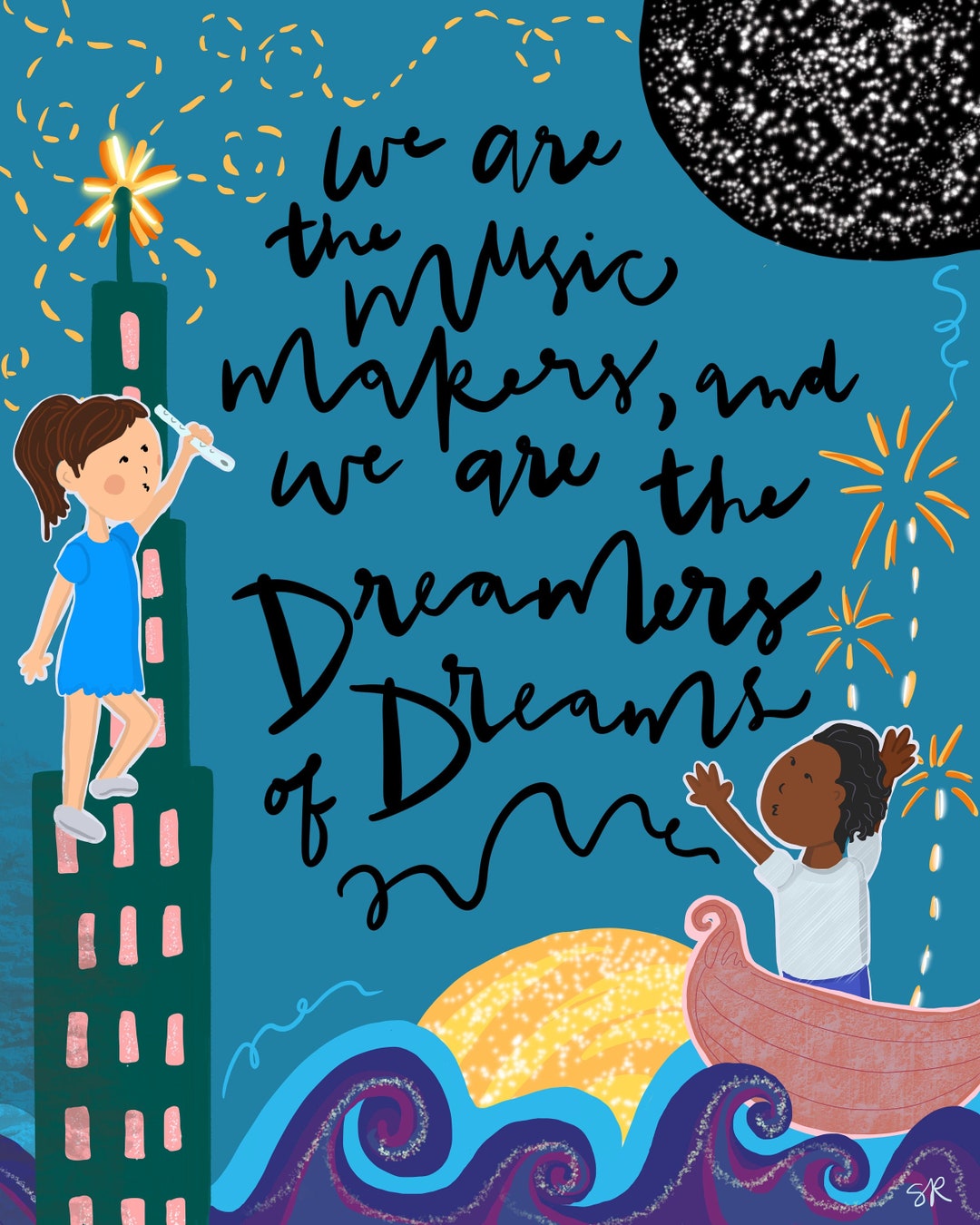 Digital Illustration - Quote - We Are the Music Makers - We Are the ...