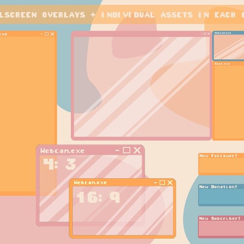 Animated Retro Stream Package Cute Aesthetic Overlay - Etsy