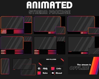 ANIMATED Retro Stream Screen Package Cute Aesthetic BRB - Etsy