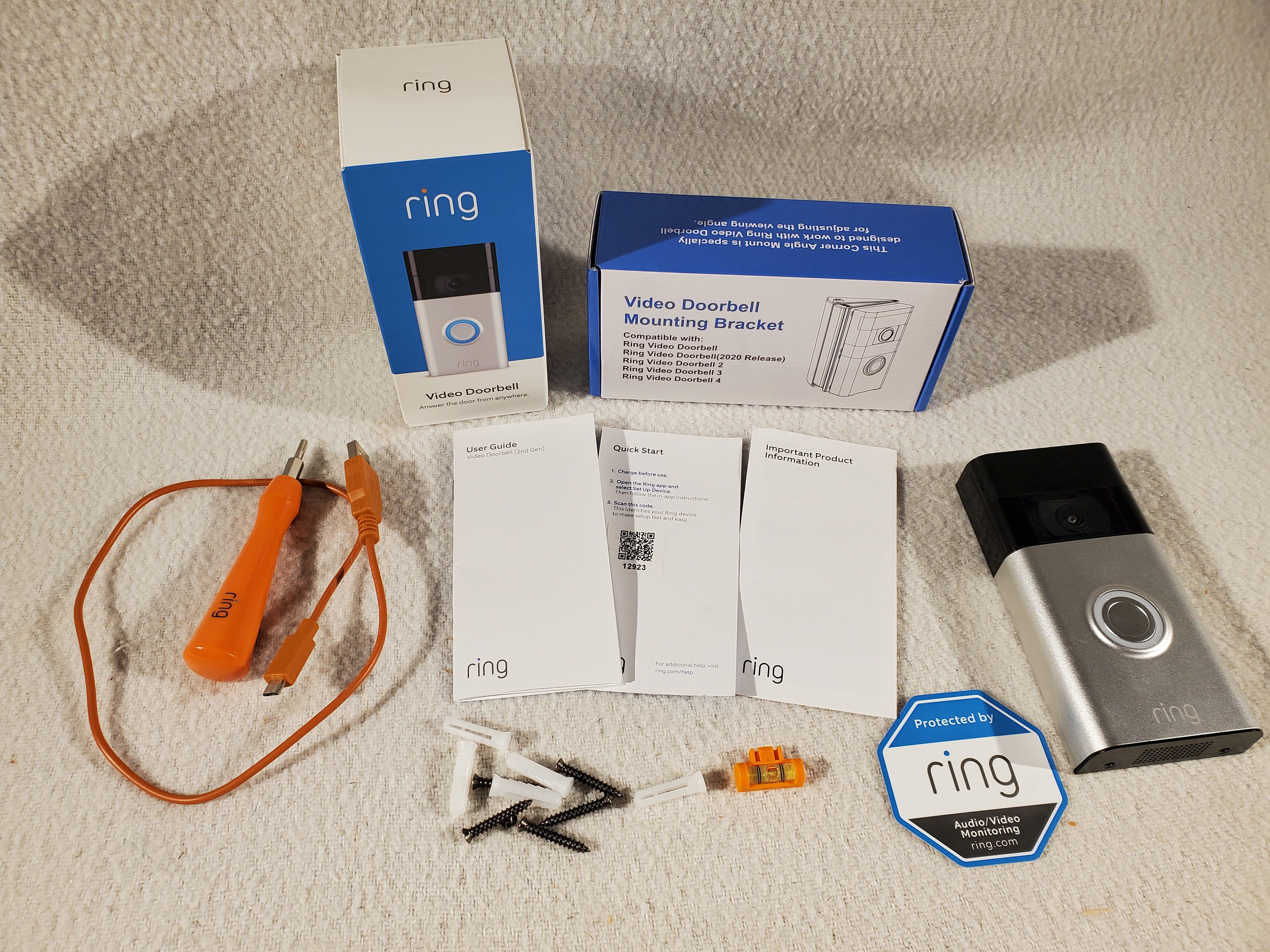 Ring Video Doorbell 2nd Gen. With HD Video Motion Activated Alerts ...