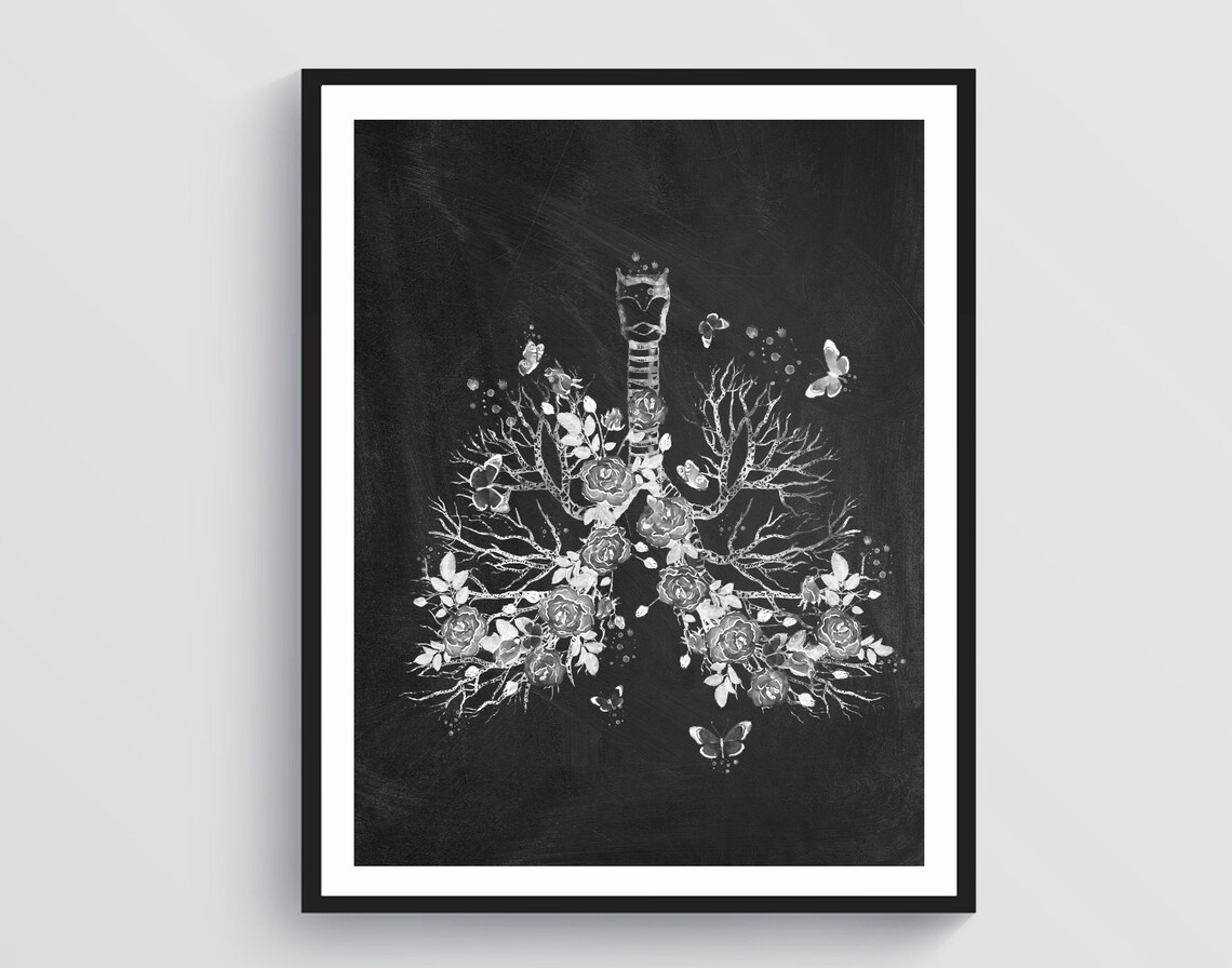 Bronchial Tree Art Lungs Anatomy Art Respiratory System Art ...